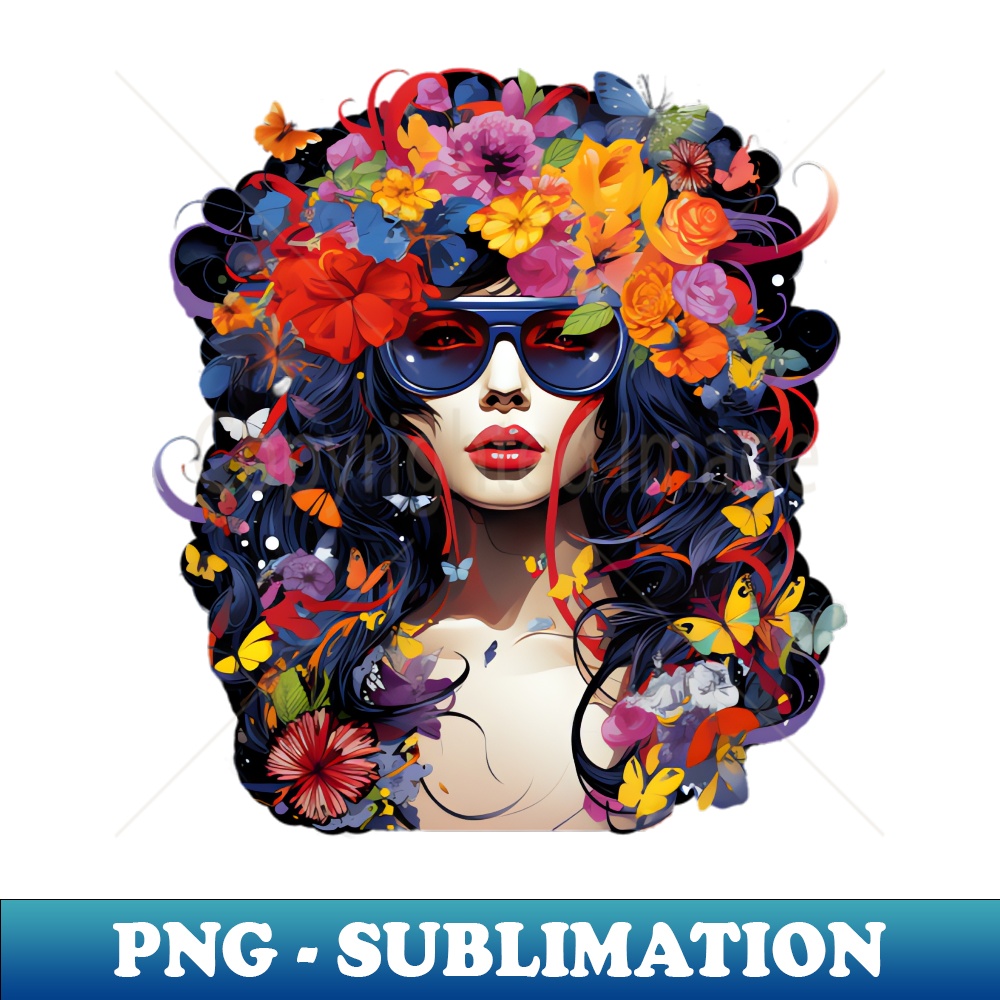 Power of floral design girl - Sublimation-Ready PNG File - S | Inspire ...