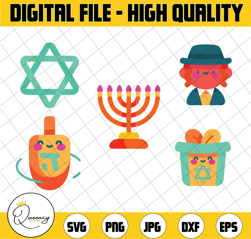 Hanukkah svg, clip art hanukkah, Holidays doodle vector icon | Inspire ...