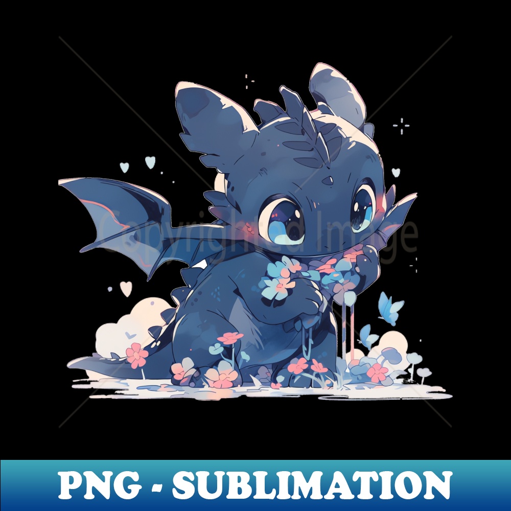 Little black dragon - Exclusive Sublimation Digital File - B | Inspire ...