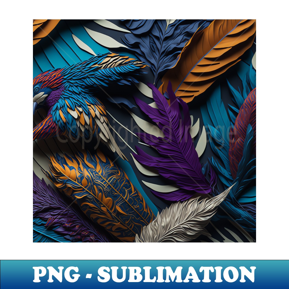 Collage of feathers pattern - Vintage Sublimation PNG Downlo | Inspire ...