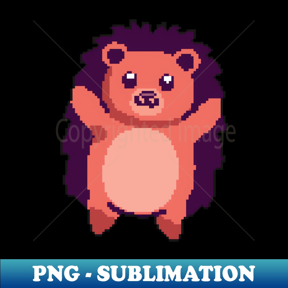 Spiky Defender Pixel Art Hedgehog Design for Fashionable Att | Inspire ...