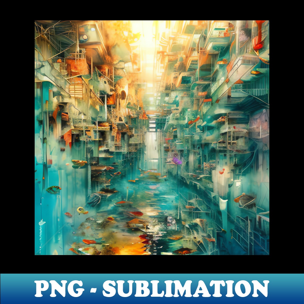 Underwater city - Premium PNG Sublimation File - Bold & Eye- - Inspire ...
