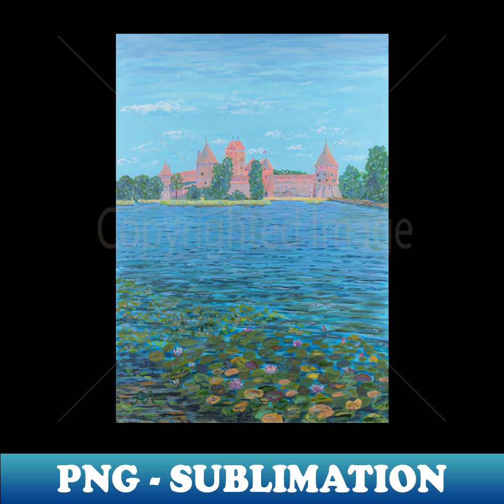 Trakai Castle and water lilies Lithuania - Premium Sublimati | Inspire ...