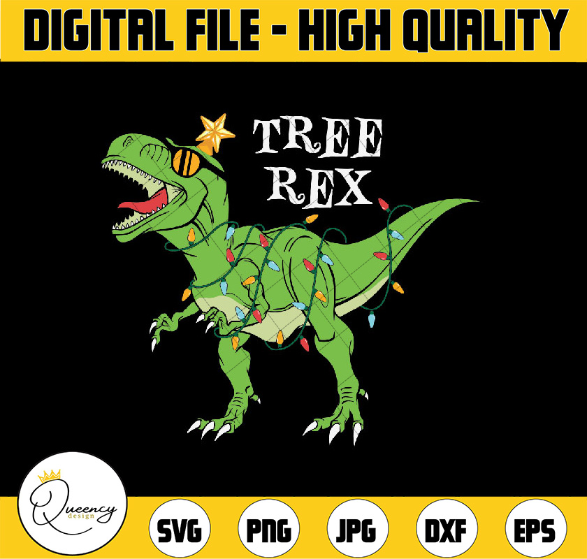 Tree Rex SVG, Tyrannosaurus svg, T-Rex Png, Dinosaur Christm | Inspire ...