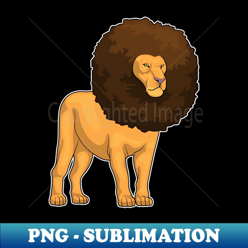Lion Afro Hairs - Exclusive Sublimation Digital File - Unlea | Inspire Uplift