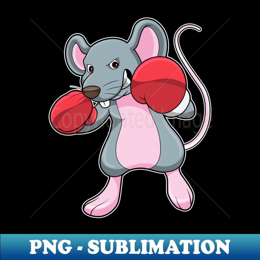 Rat at Boxing with Boxing gloves - Instant Sublimation Digit | Inspire ...