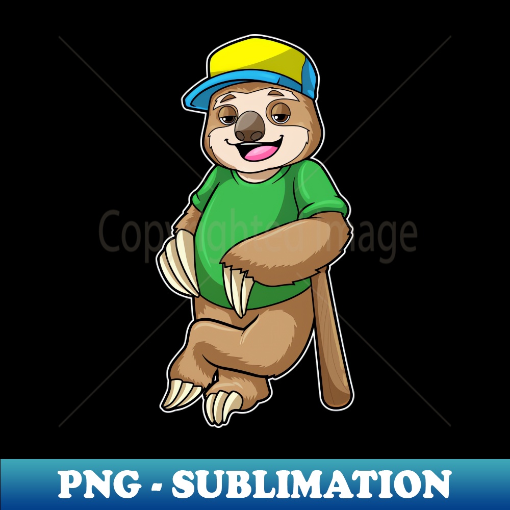 Sloth at Baseball with Baseball bat - Creative Sublimation P | Inspire ...