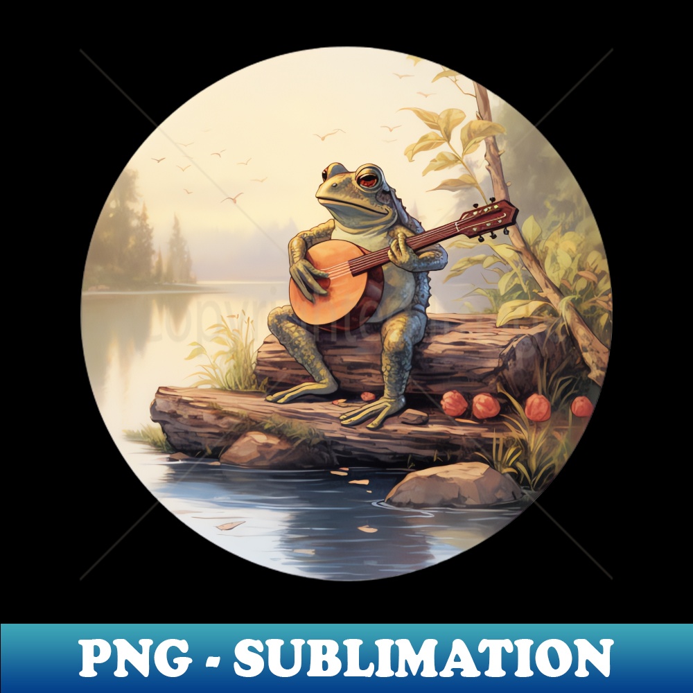 Frog playing banjo - Stylish Sublimation Digital Download - | Inspire ...
