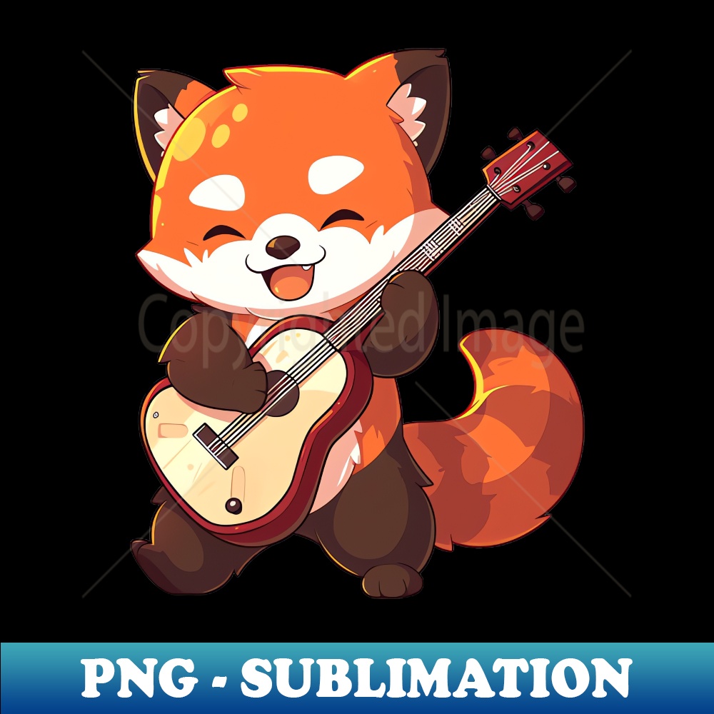Red Panda playing guitar - Exclusive Sublimation Digital Fil | Inspire ...