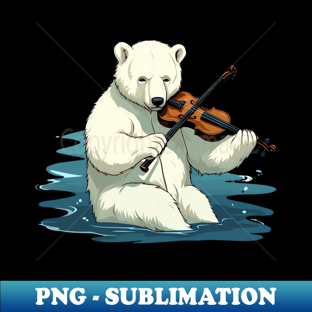 Polar Bear Playing Violin - Professional Sublimation Digital | Inspire ...