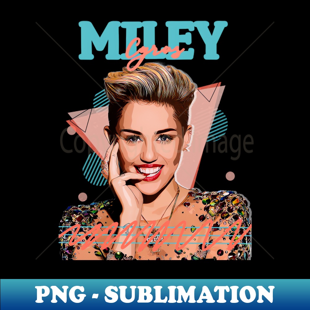 Miley Cyrus Party In the USA Fan Art Retro Design Vintage | Inspire Uplift