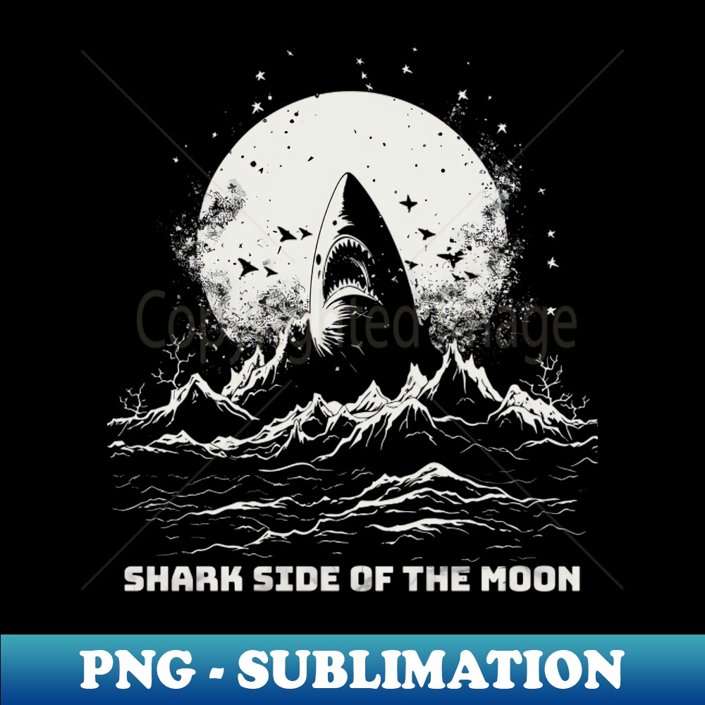 Shark Side of the Moon Shark Enthusiast Tee - Premium Subli - Inspire ...