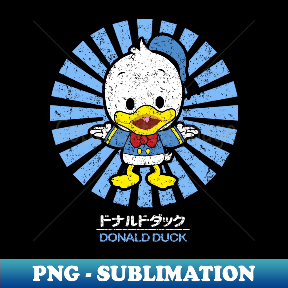 Donald Duck Retro Chibi - PNG Transparent Digital Download F | Inspire ...