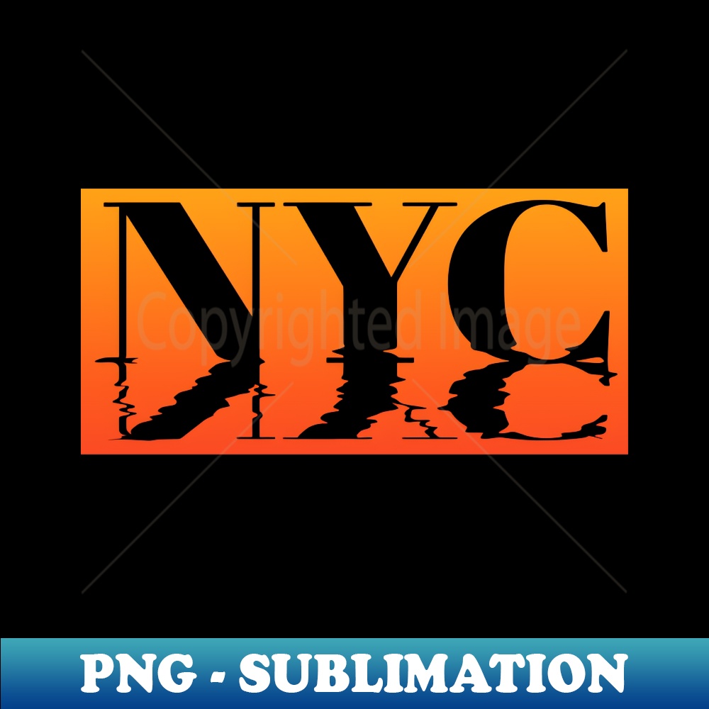NYC text sink effect - Retro PNG Sublimation Digital Downloa - Inspire ...