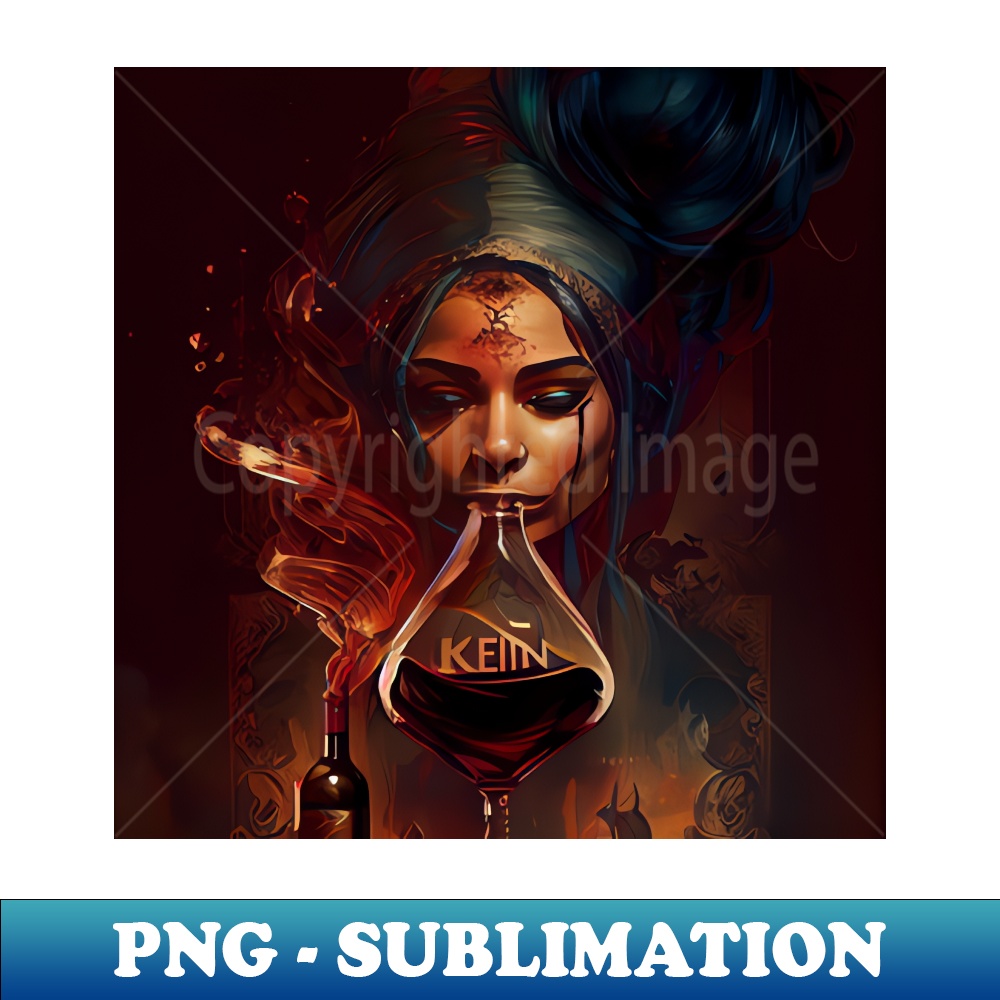 The Red Wine Genie - Aesthetic Sublimation Digital File - Vi - Inspire ...