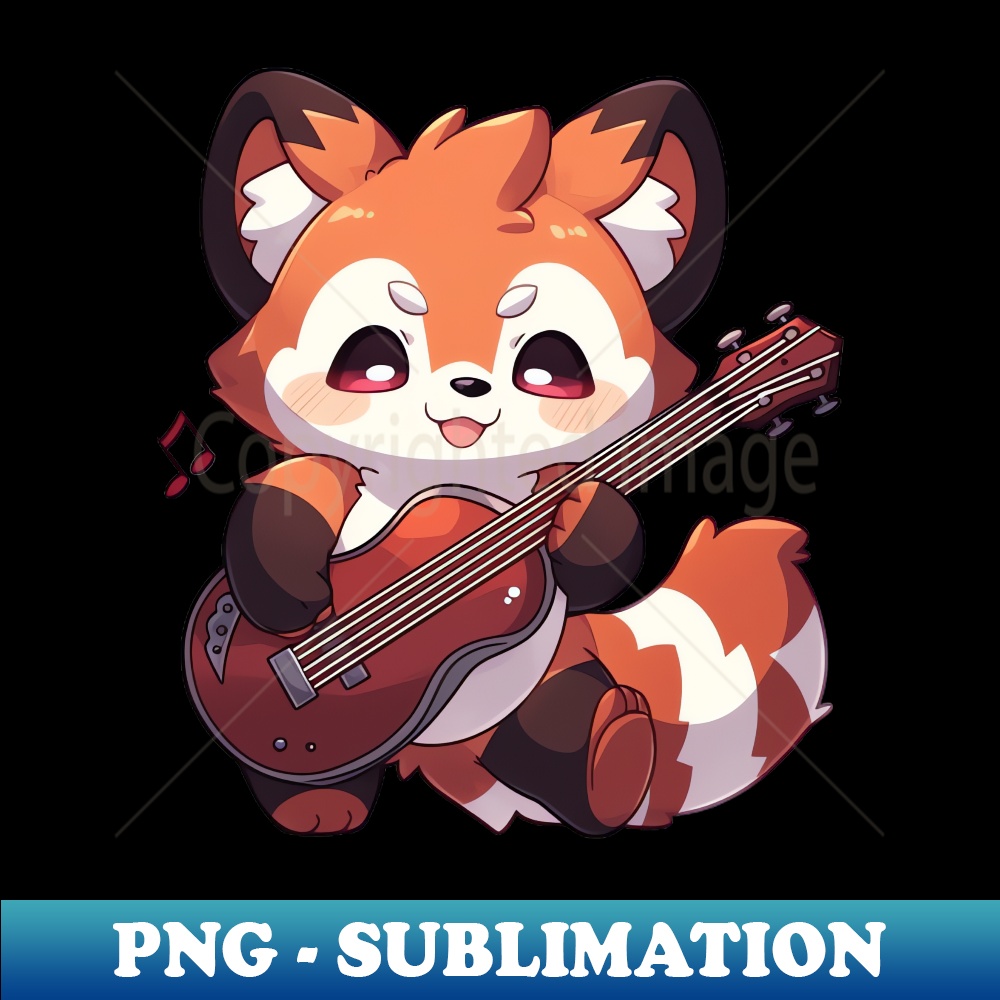 Red Panda playing guitar - Sublimation-Ready PNG File - Crea | Inspire ...