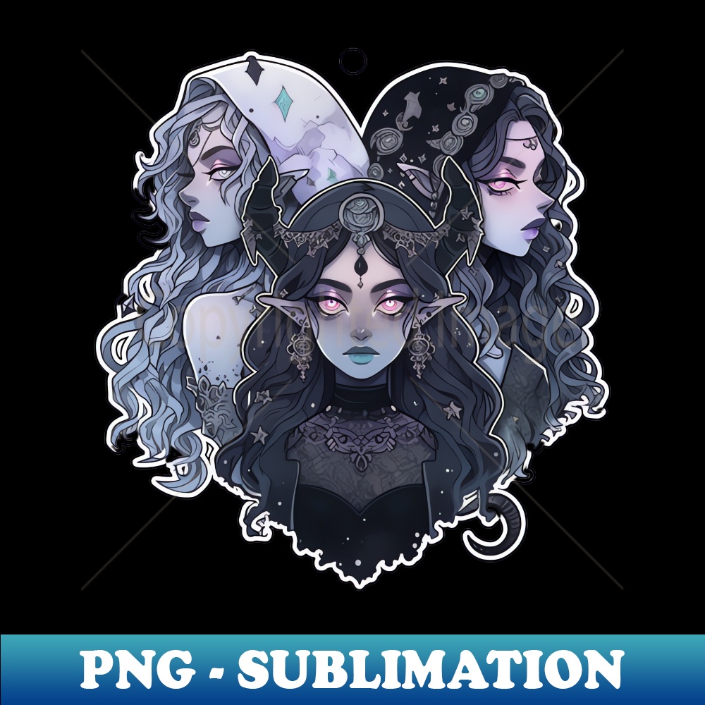 Pastel Goth Moon Coven - PNG Transparent Sublimation File - | Inspire ...
