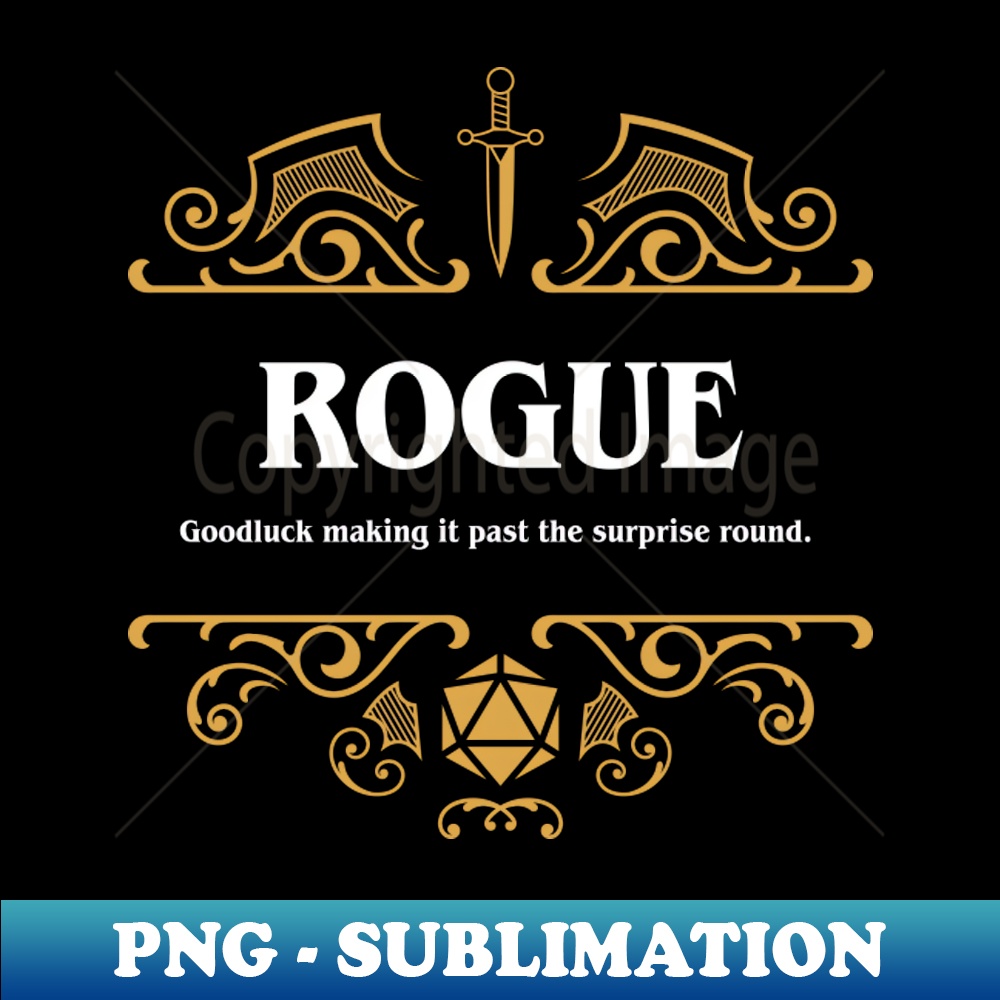Rogue Class Tabletop RPG Gaming - Retro PNG Sublimation Digi | Inspire ...