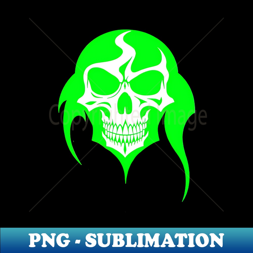 Long haired death face logo - Stylish Sublimation Digital Do - Inspire ...