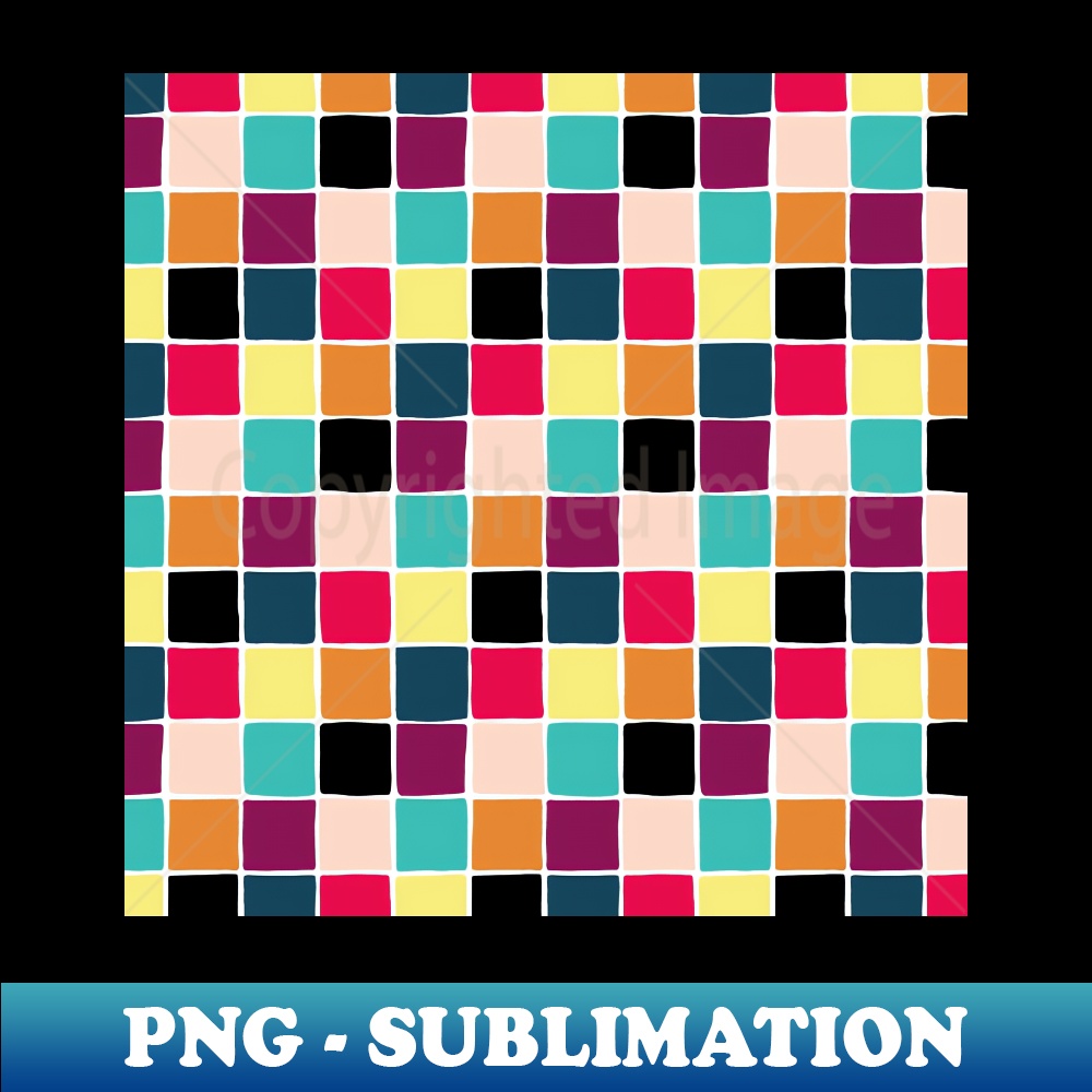 Checker pattern in 90s disco color palette - Instant PNG Sub - Inspire ...