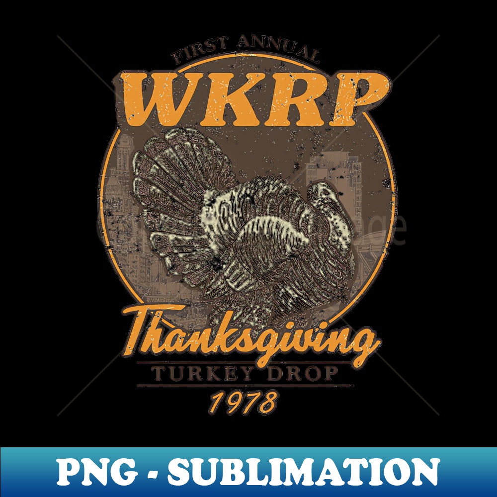 WKRP Turkey Drop - PNG Transparent Sublimation File - Defyin | Inspire ...