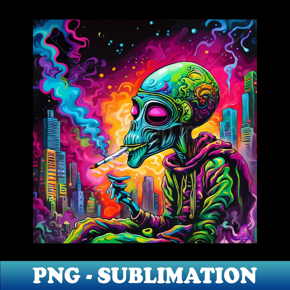 CHILLIN LIKE AN ALIEN - High-Resolution PNG Sublimation File | Inspire ...