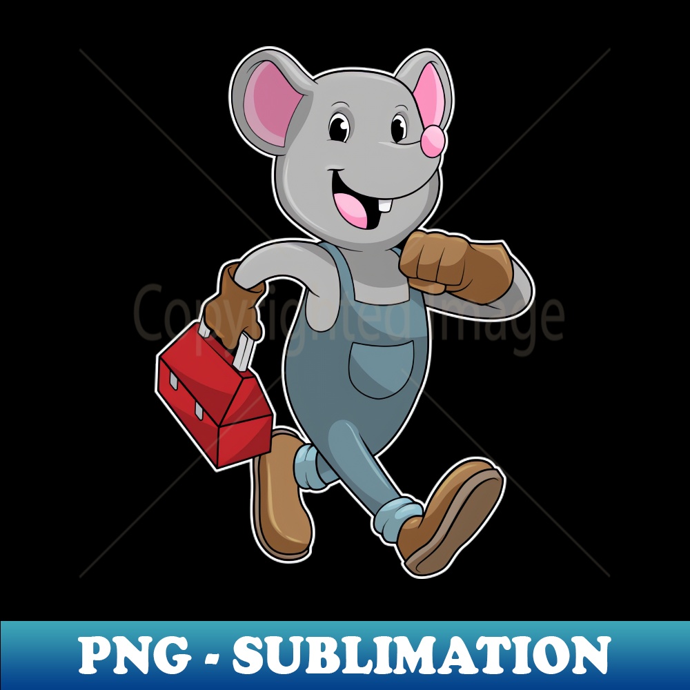 Mouse as Handyman with Toolbox - High-Resolution PNG Sublima - Inspire ...