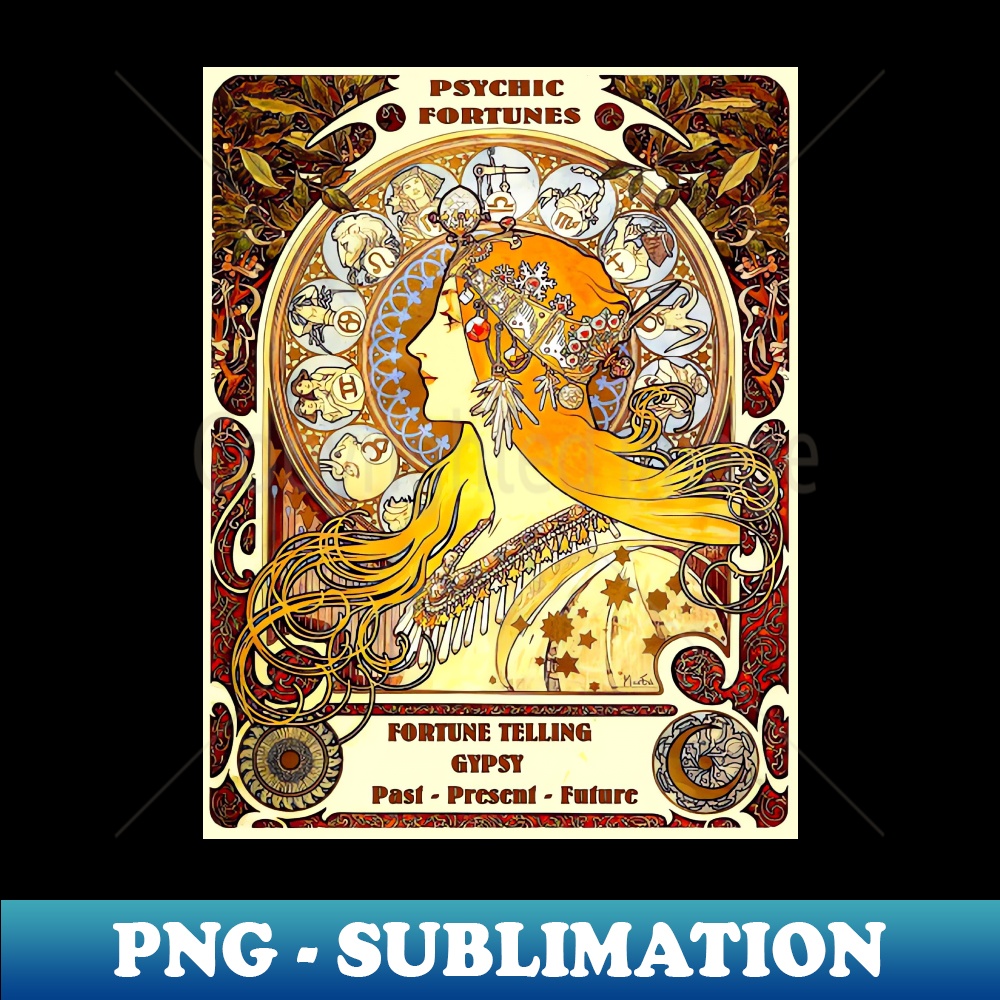 Psychic Fortunes Gypsy Astrological Reading Print - PNG Subl | Inspire ...