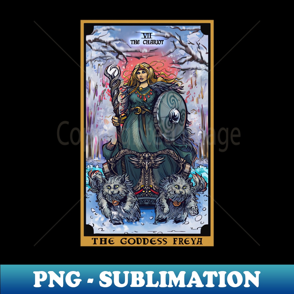 The Goddess Freya The Chariot Tarot Card - Premium PNG Subli | Inspire ...