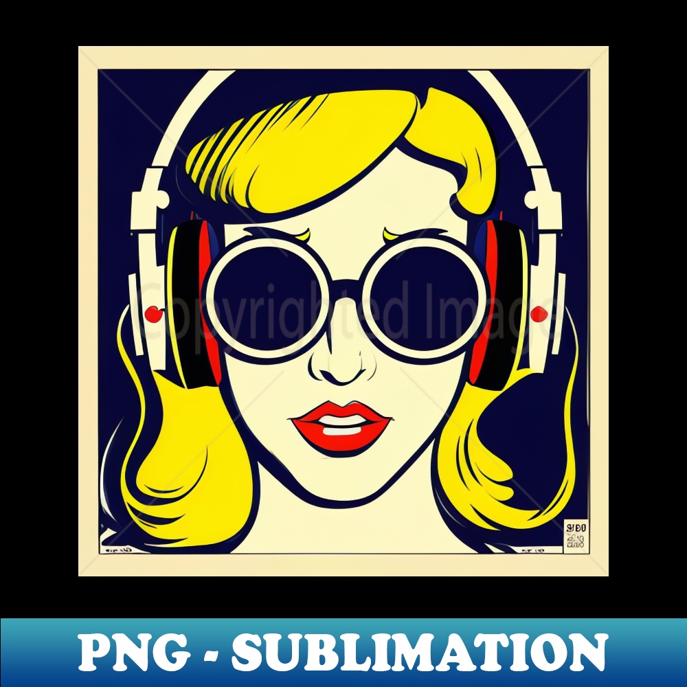 Vintage Pop Art Musical Pinup - Retro PNG Sublimation Digita - Inspire ...