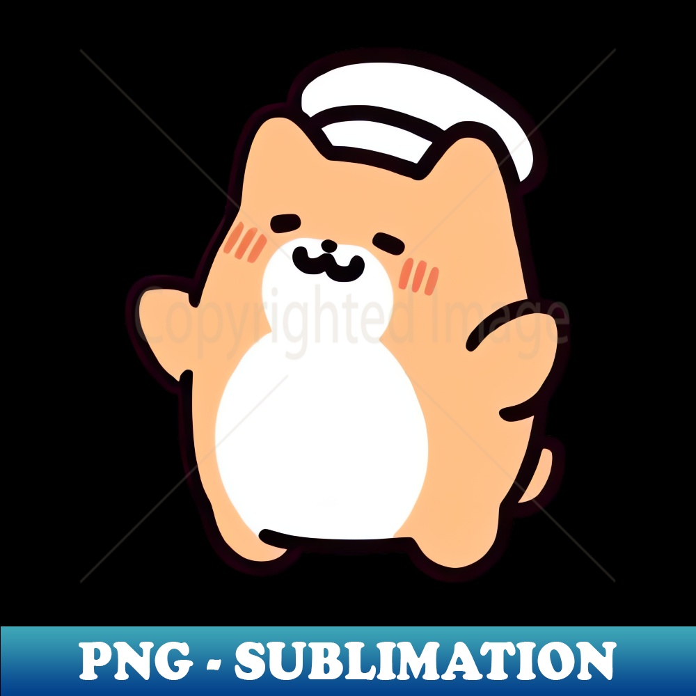 Cute Shiba Inu with a Chef Hat - Instant PNG Sublimation Dow | Inspire ...