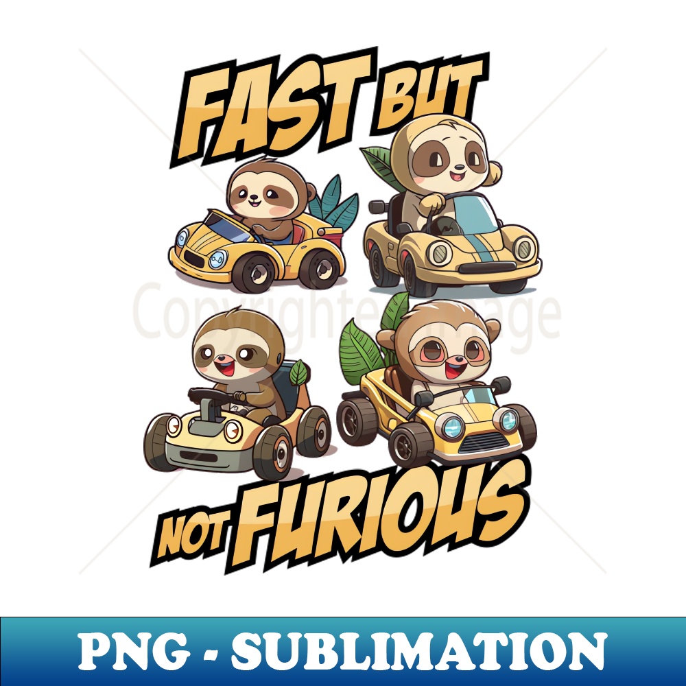 Fast but nof Furious Funny Sloths driving cars - Retro PNG S | Inspire ...