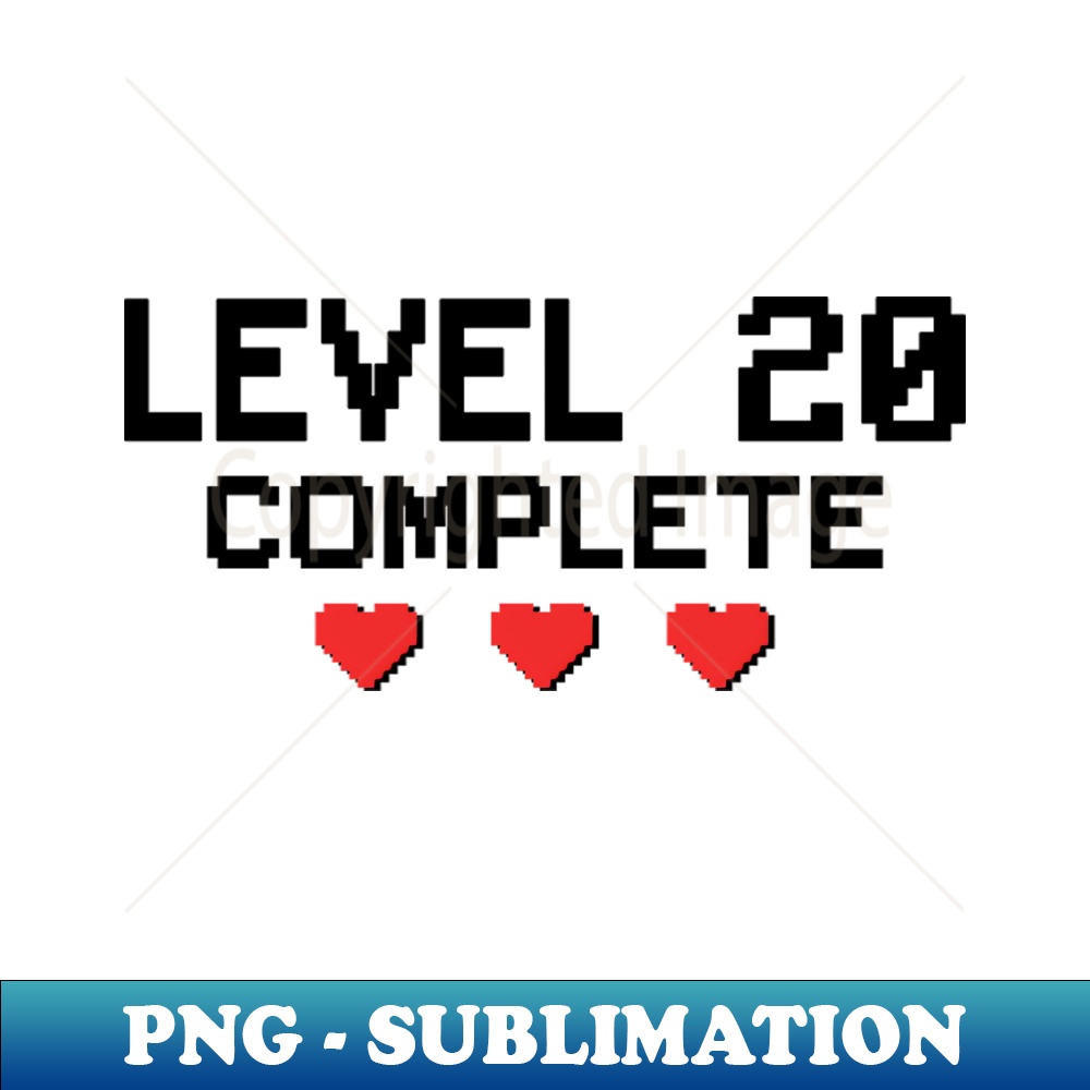 Level 20 Complete 20th Birthday 20 Years Gamer - Unique Subl | Inspire ...