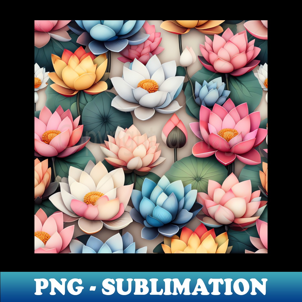 Lotus flower - Premium Sublimation Digital Download - Vibran | Inspire ...