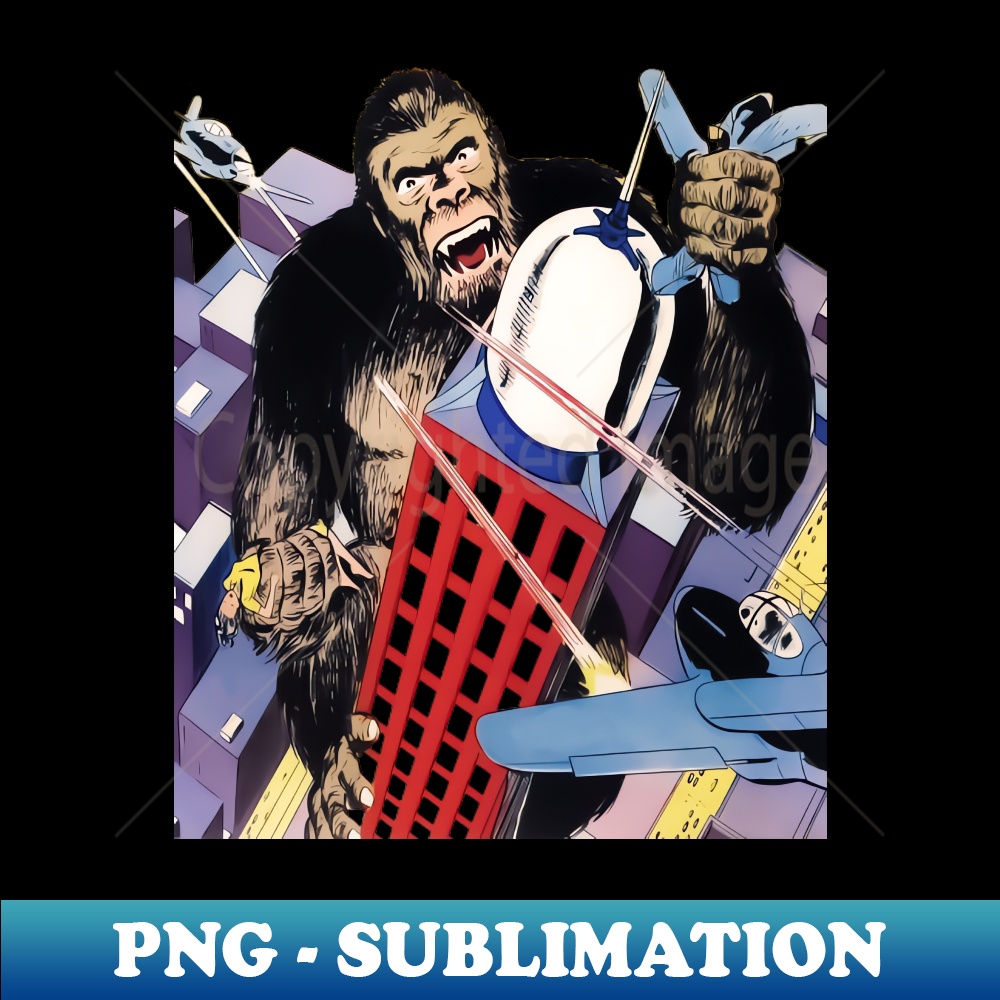 King Kong Gorilla Giant City Aircraft Retro Comic Vintage Ca | Inspire ...