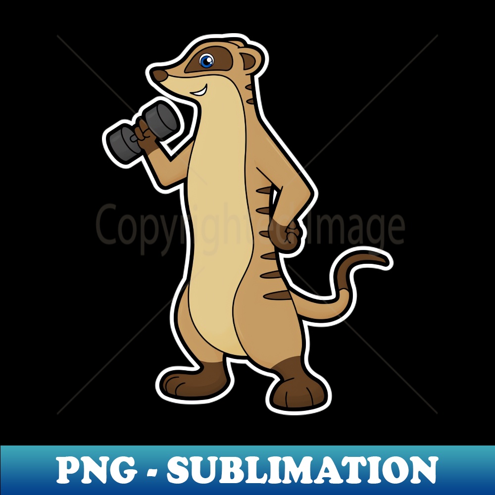 Meerkat at Strength training with Dumbbell - PNG Transparent - Inspire ...