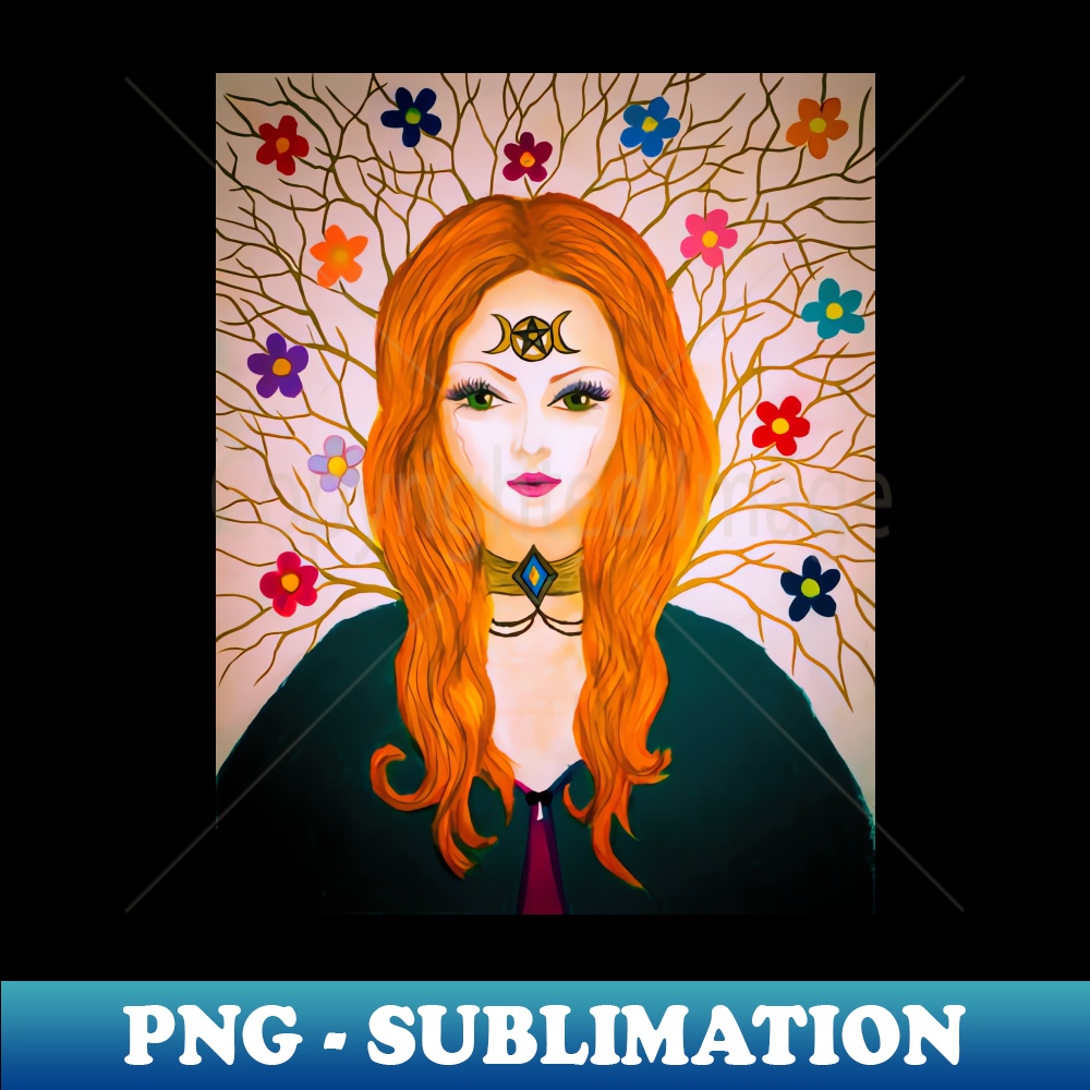 Red head wiccan witch - PNG Transparent Digital Download Fil - Inspire ...