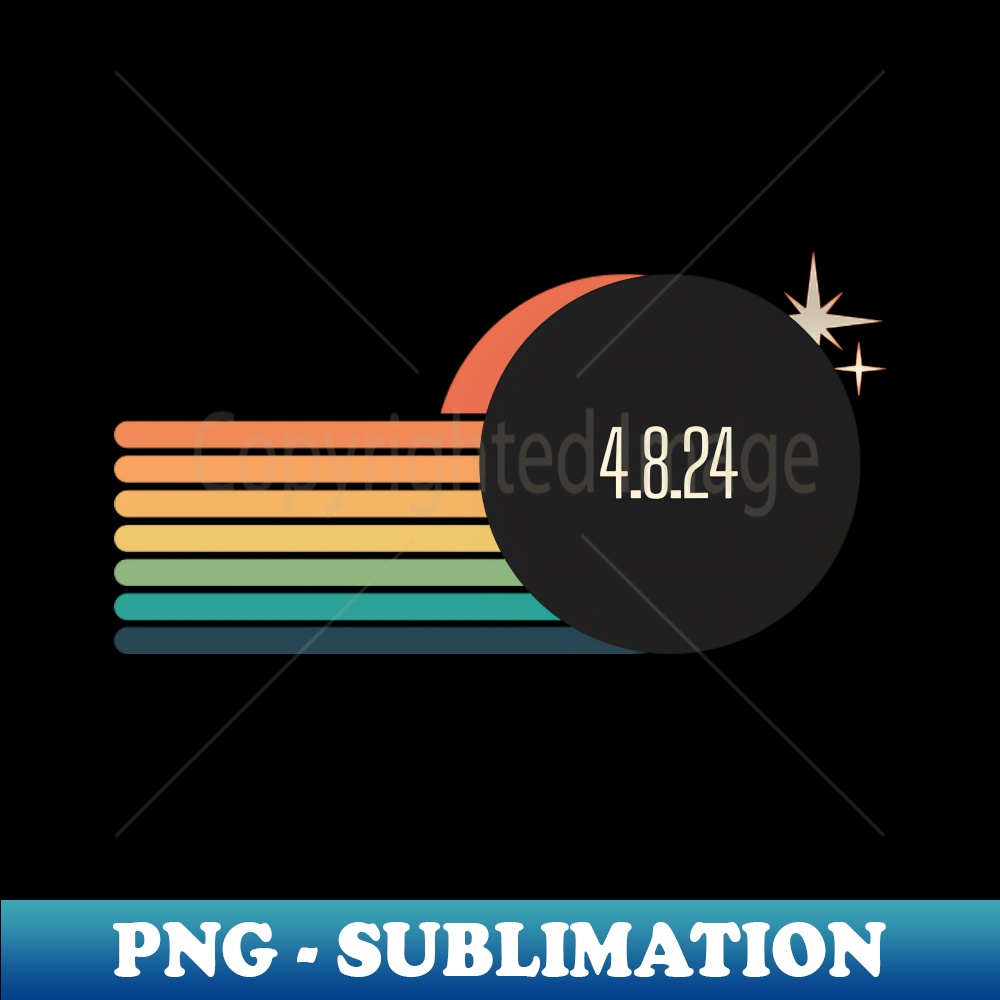 Total Solar Eclipse 2024 Retro Commemorative - Aesthetic Sub - Inspire ...