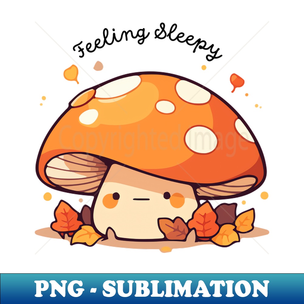 Sleepy Mushroom - PNG Transparent Sublimation Design - Captu | Inspire ...