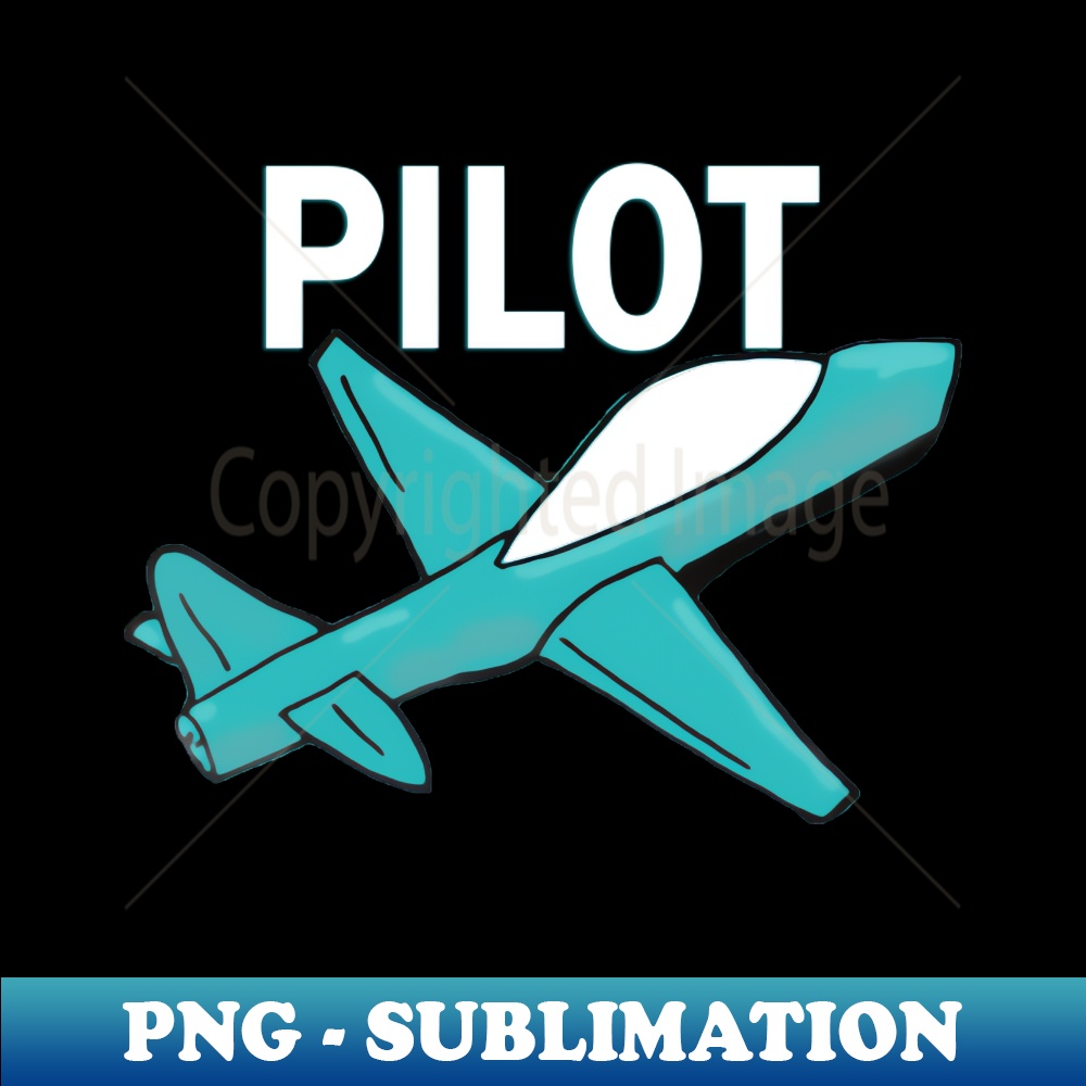 Pilot retro plane in blue - PNG Transparent Sublimation File | Inspire ...