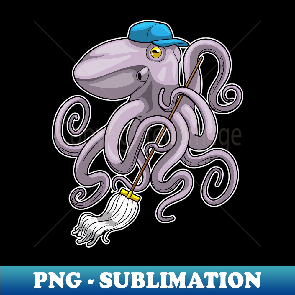Octopus Cleaner Mop - Special Edition Sublimation PNG File - | Inspire ...
