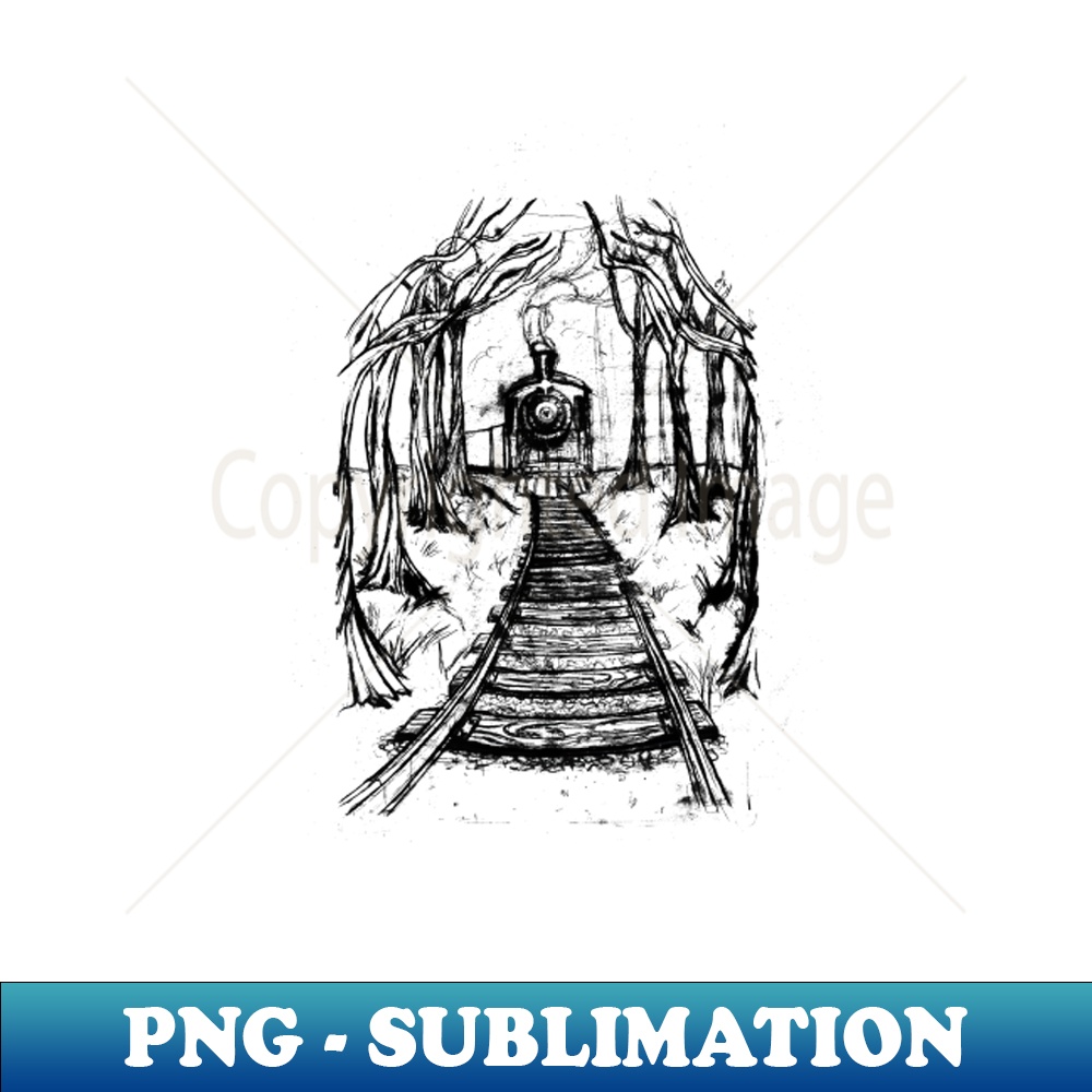 Wooden Railway Pencil illustration railroad train tracks in | Inspire ...