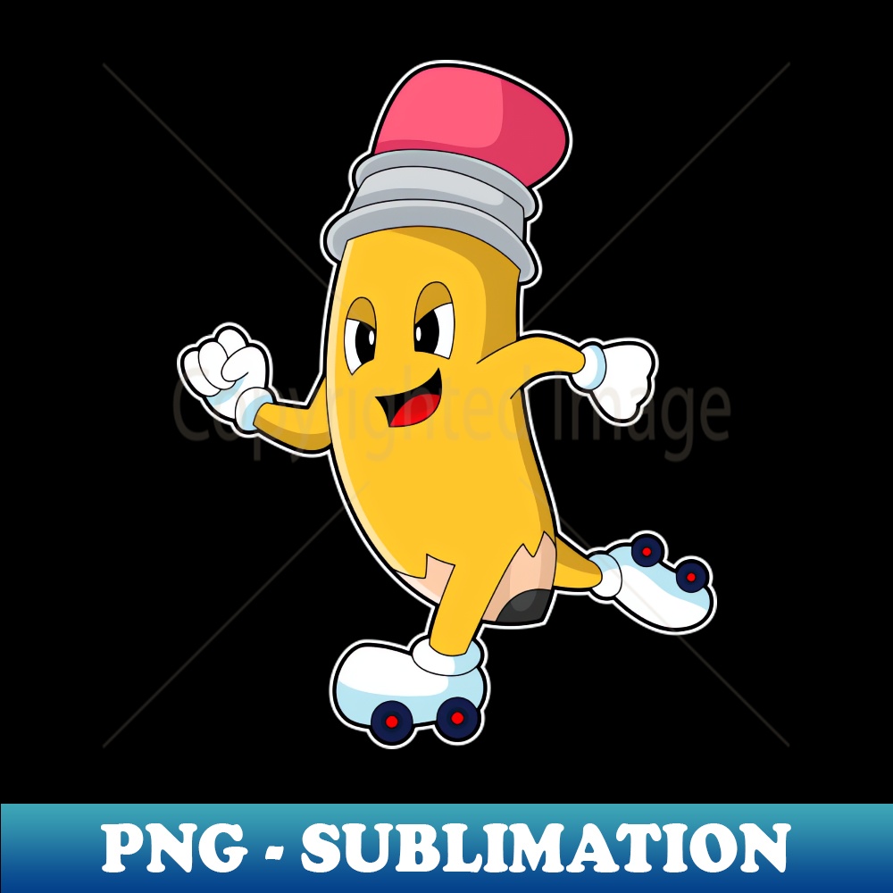 Pencil Roller skates Inline skating - Instant PNG Sublimatio | Inspire ...