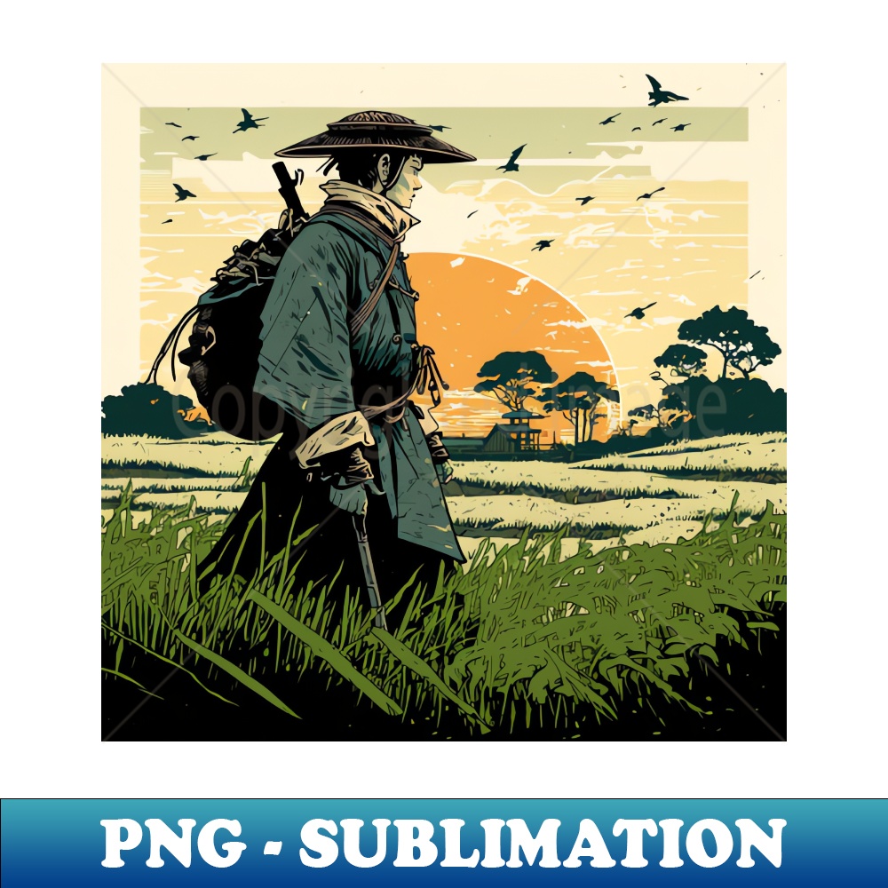 Ronin in a Rice Field - Special Edition Sublimation PNG File | Inspire ...