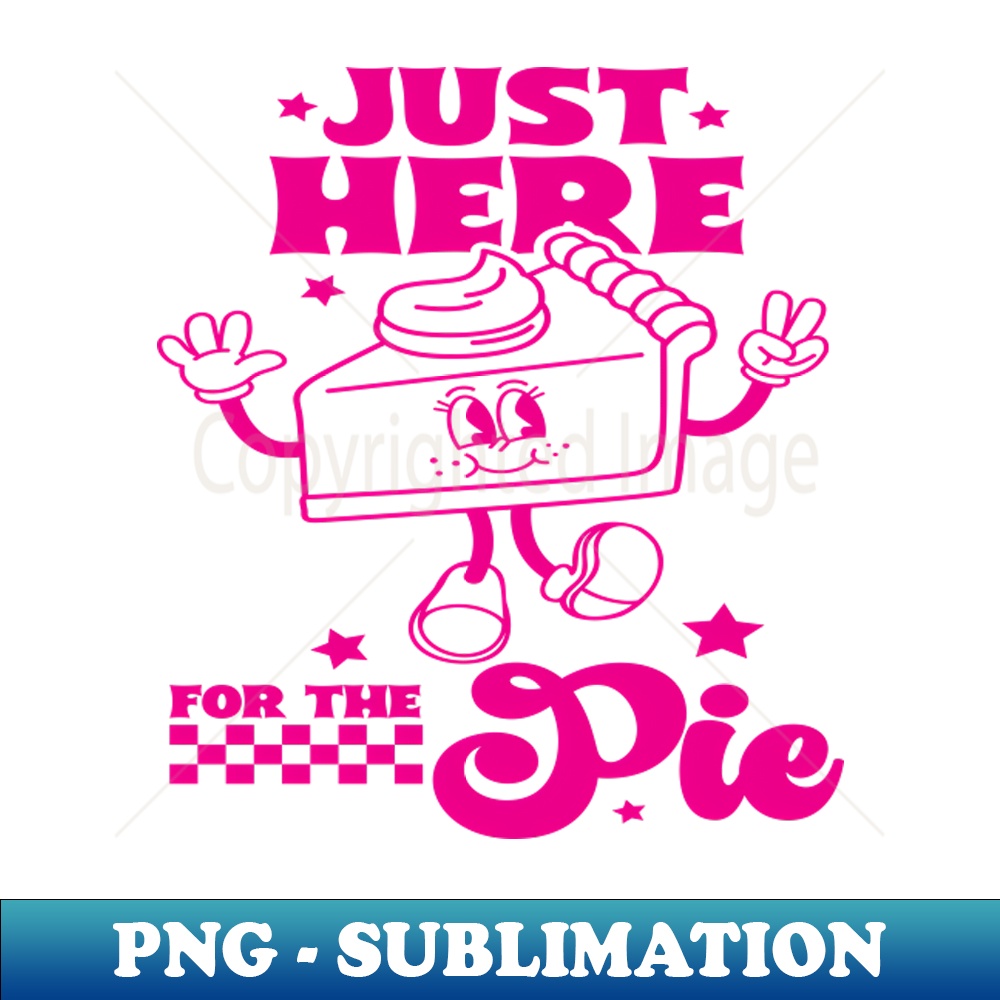 just here for the pie pink pizza party pizza slice illustra | Inspire ...
