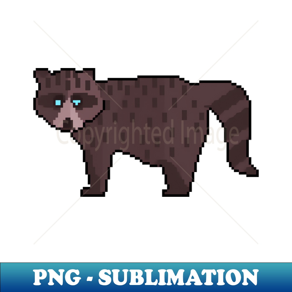 Mischief Maker Pixel Art Raccoon Design for Stylish Apparel | Inspire ...
