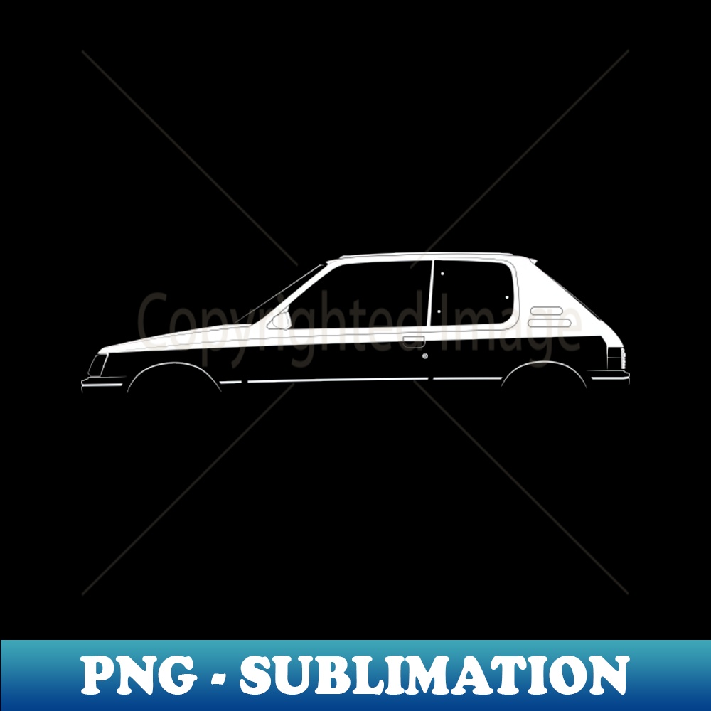 Peugeot 205 GTI Silhouette - PNG Transparent Sublimation Des - Inspire ...
