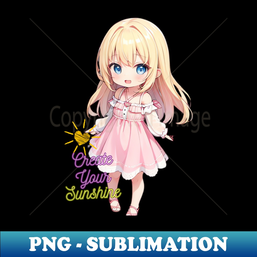 Spread Joy with our Create Your Sunshine Chibi Design Pure | Inspire Uplift