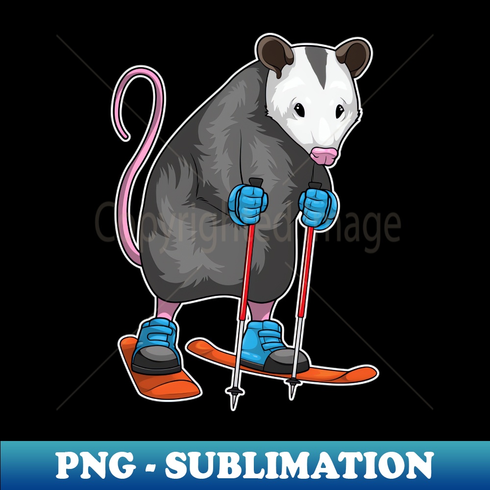 Opossum Skier Ski Winter sports - Special Edition Sublimatio - Inspire Uplift