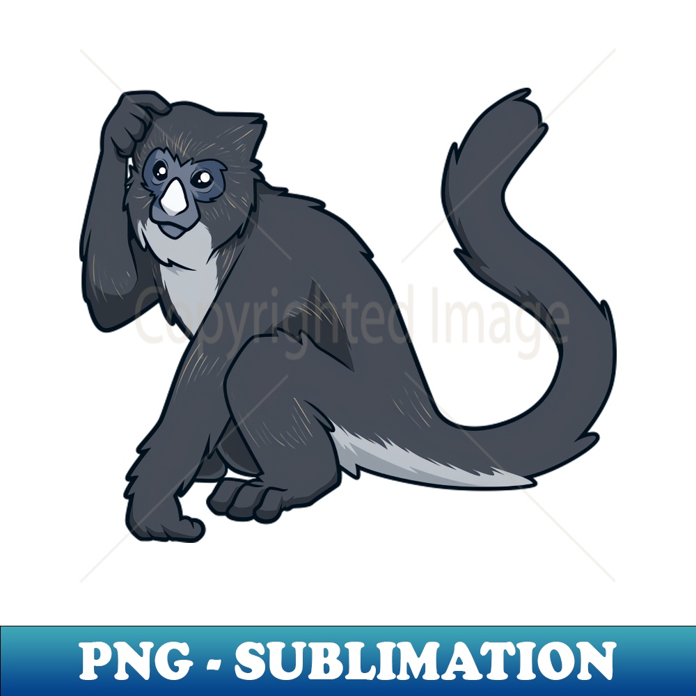 Kawaii Greater spot-nosed monkey - Aesthetic Sublimation Dig | Inspire ...